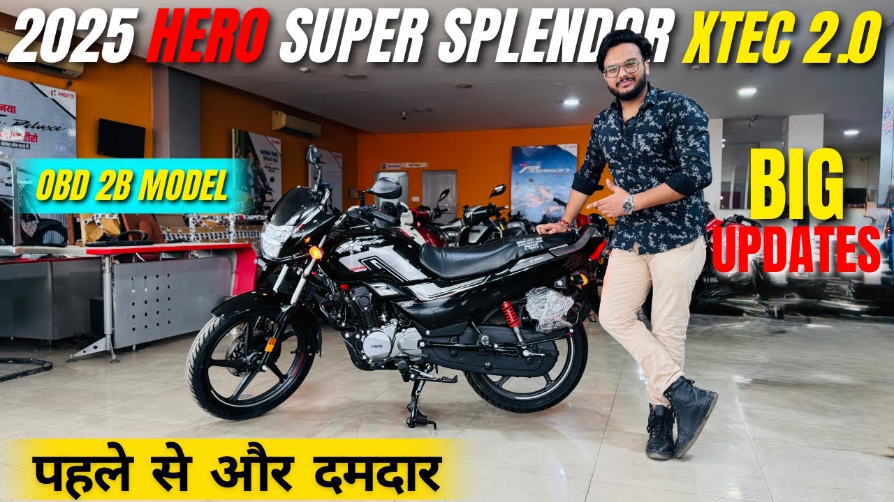 2025 New Hero Super Splendor Xtec OBD2B | Big Update Detailed Review ...