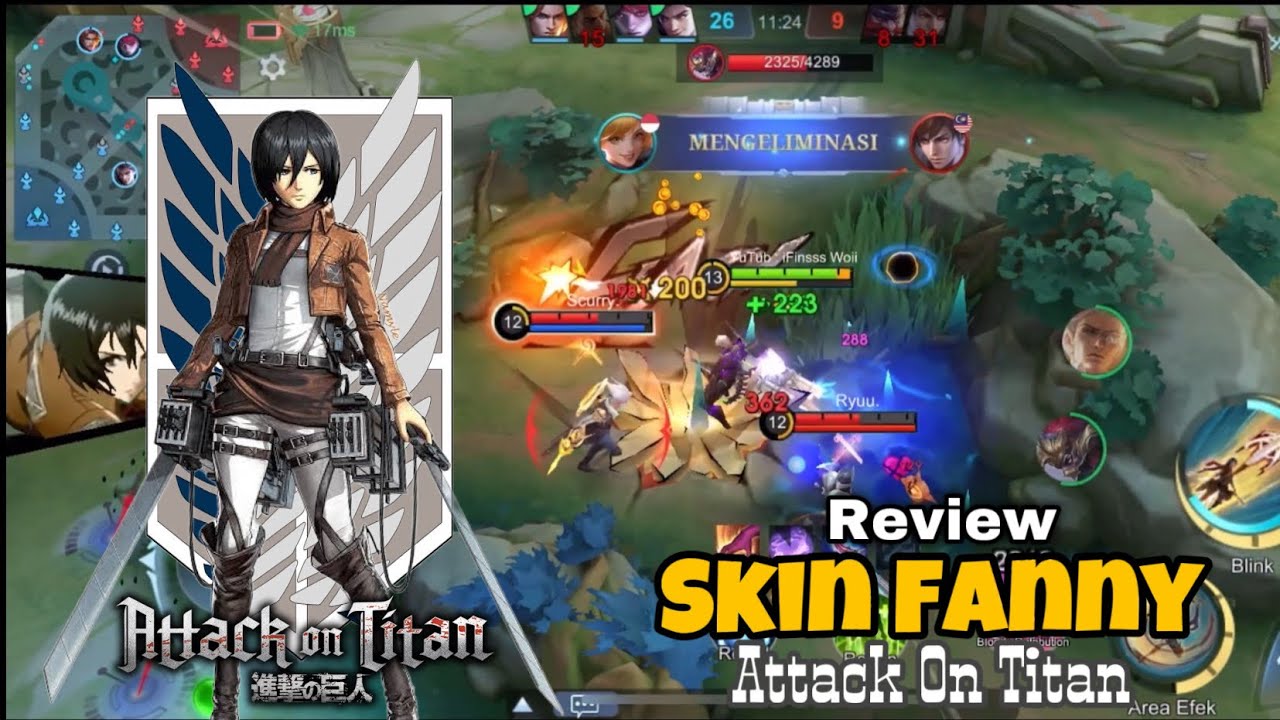 REVIEW SKIN FANNY AOT | REVIEW SKIN FANNY MIKASA _ MOBILE LEGENDS BANG ...