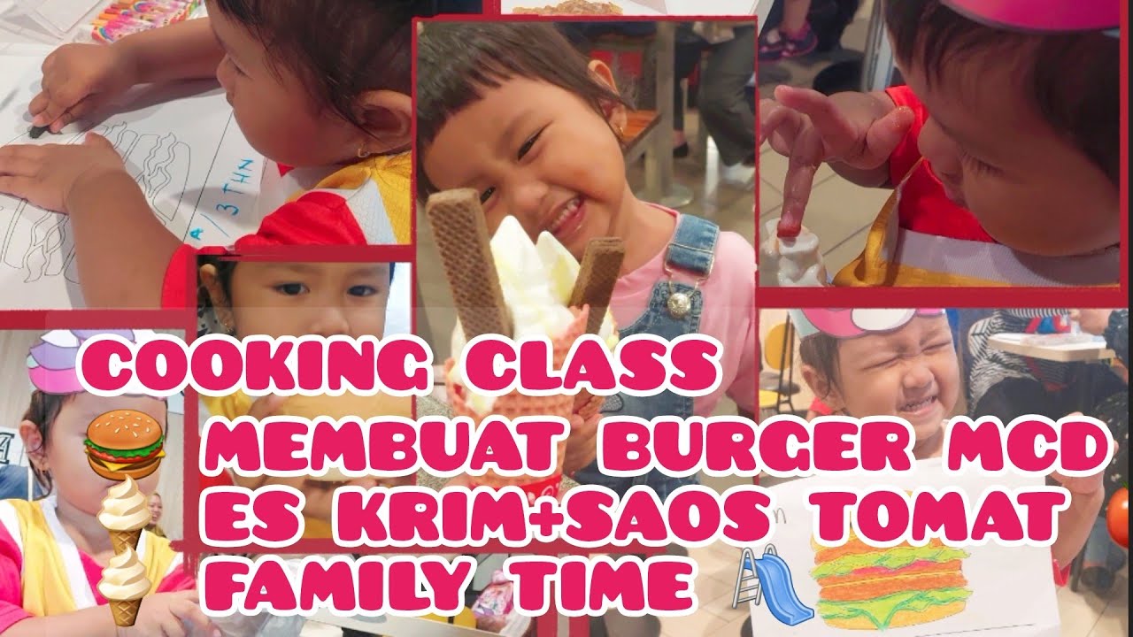 COOKING CLASS MEMBUAT BURGER MCD 🍔 || ES KRIM+SAOS TOMAT NYUMMY ...
