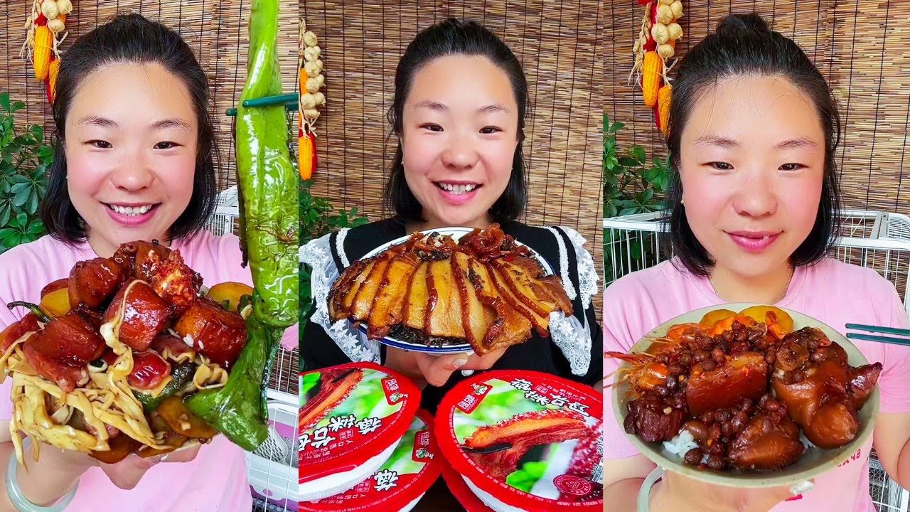 Rural Asmr: Satisfying With Braised Pork Belly | MeiCai Kou Rou Asmr ...