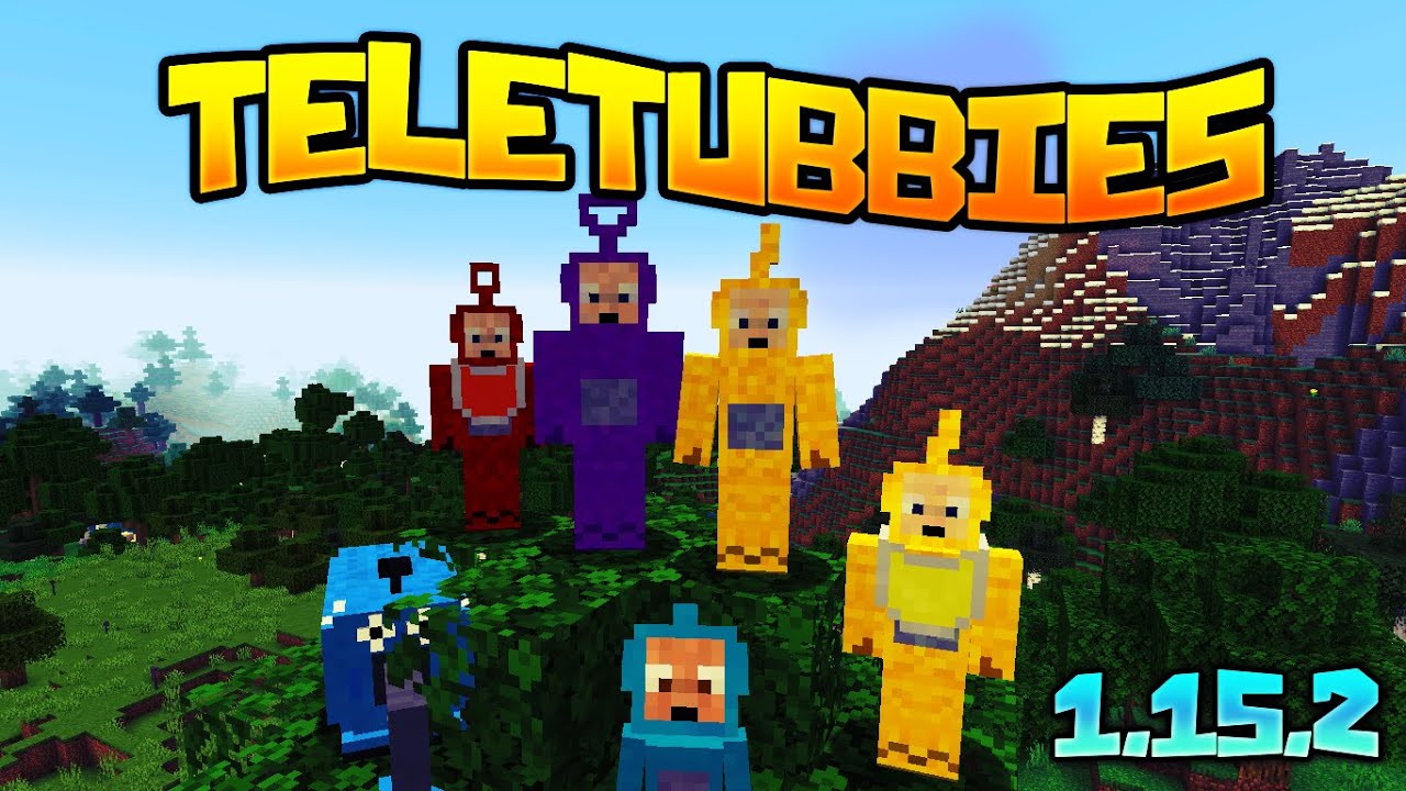TELETUBBIES en MINECRAFT | Teletubbies Mod 1.15.2 - YouTube