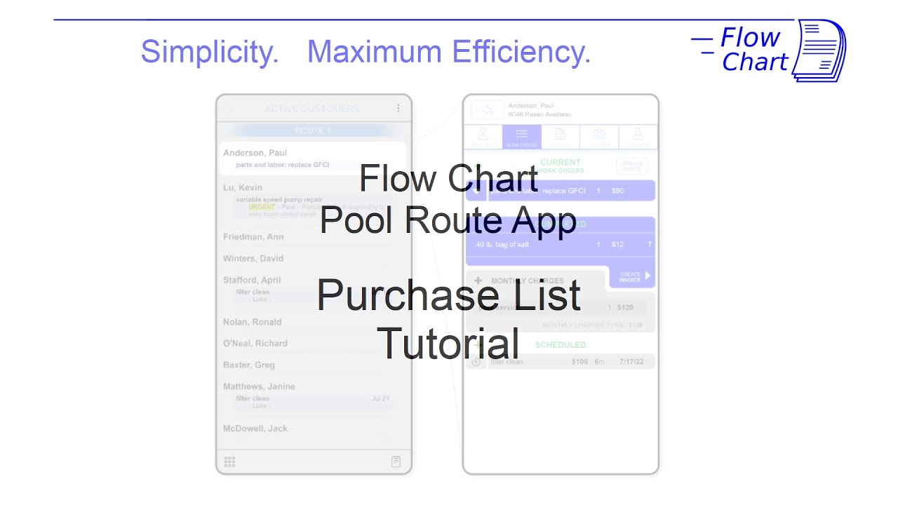 Flow Chart App - Purchase List Tutorial - YouTube
