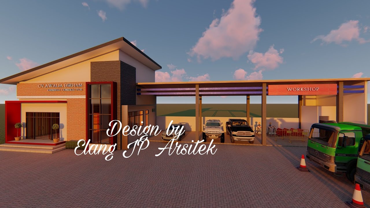 #Desain Kantor & Workshop minimalis - YouTube