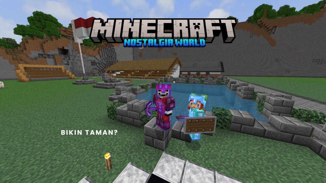 AYOO KITA BUAT JALAN DAN TAMAN!!! - Minecraft GAMEPLAY - YouTube