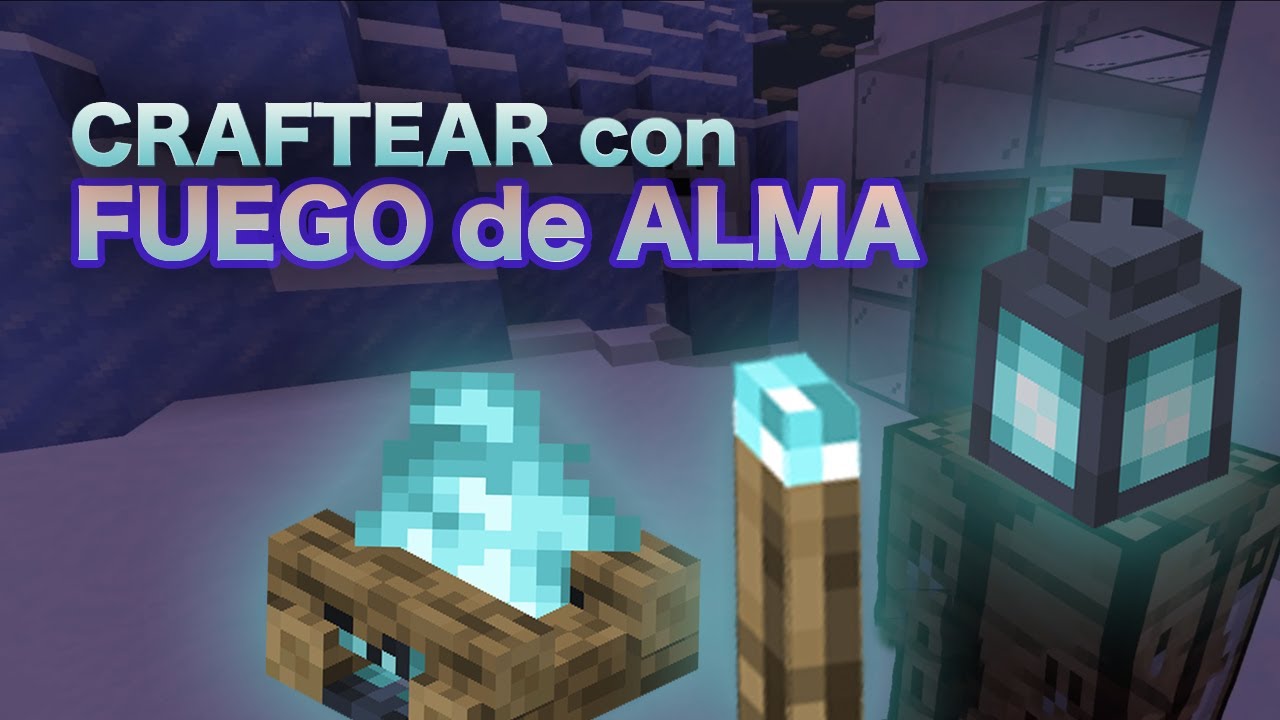 MINECRAFT-¿Cómo hacer una FOGATA, ANTORCHA y LINTERNA con FUEGO de ALMA ...