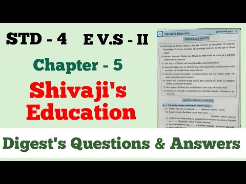 4th. Std. Evs 2.Lesson 5. Shivaji's Education. Questions and Answers. MH board - YouTube
