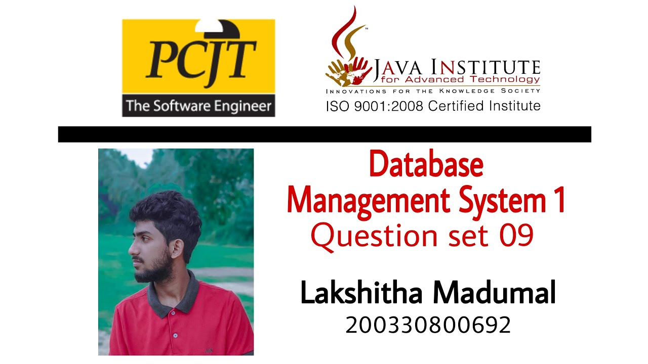 DBMS Practical Question Set 09 | Java Institute - YouTube