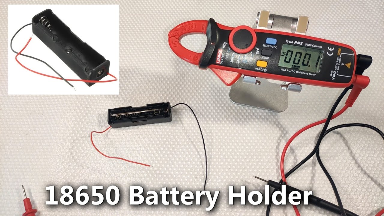18650 Lithium Battery holder with wires for DIY projects - YouTube