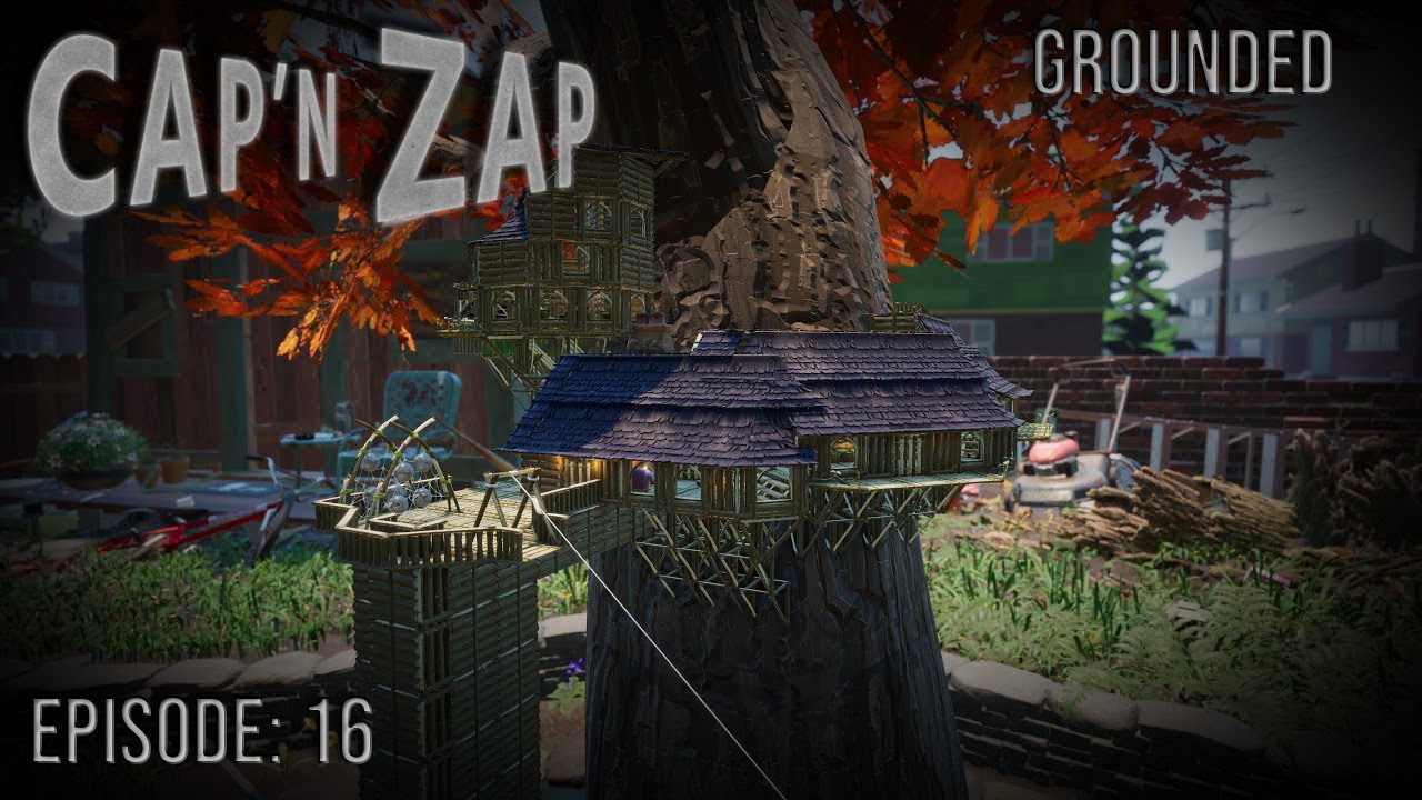 Massive Treehouse Base Build Part 2 Grounded S01E16 - YouTube