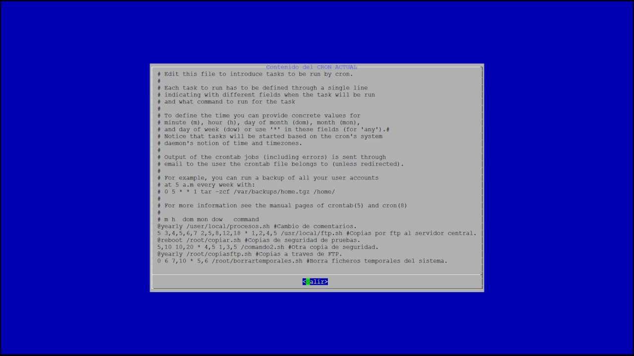 CRONER - CRON EditoR - Aplicación en Dialog Bash para Linux. - YouTube