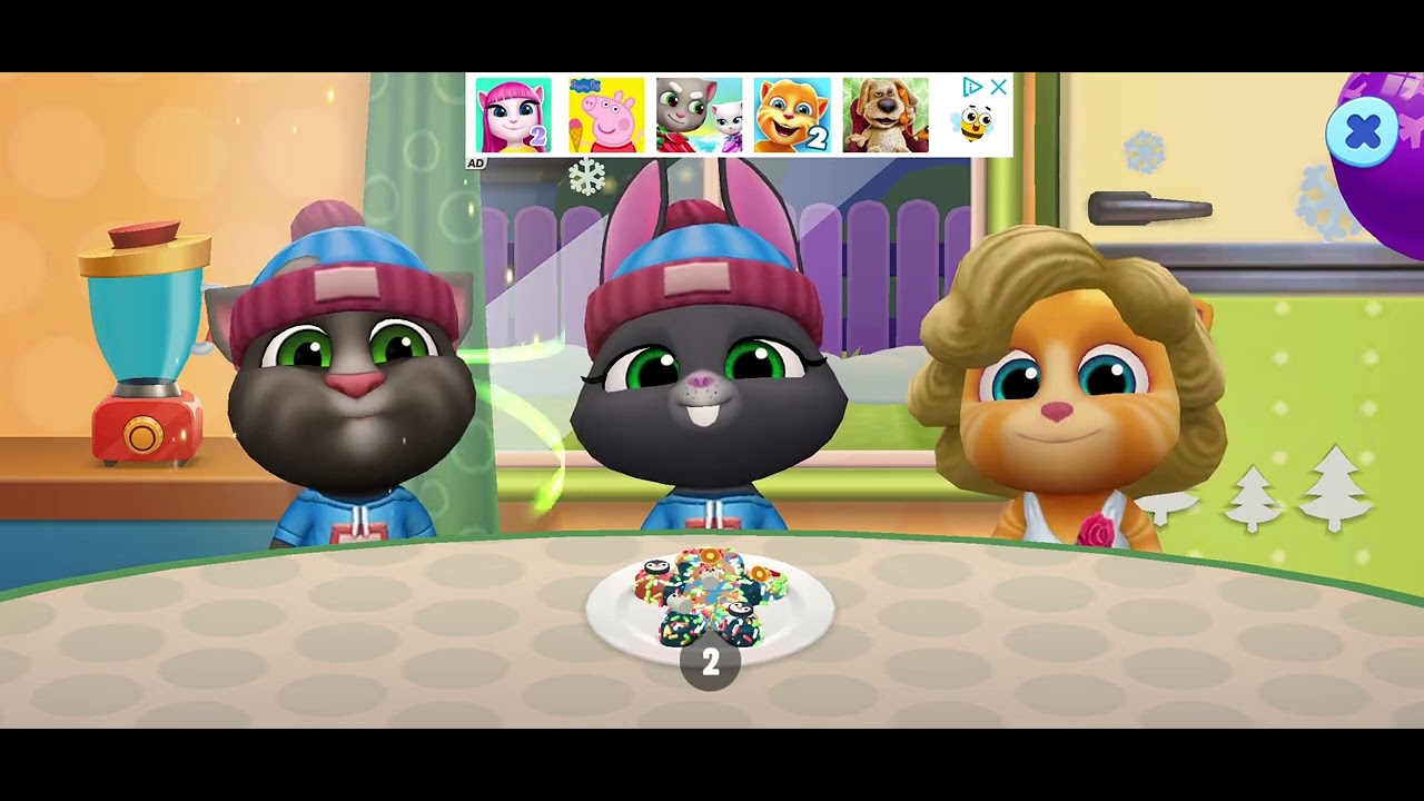 how to make gingerbread cookies in my talking tom and friends - YouTube