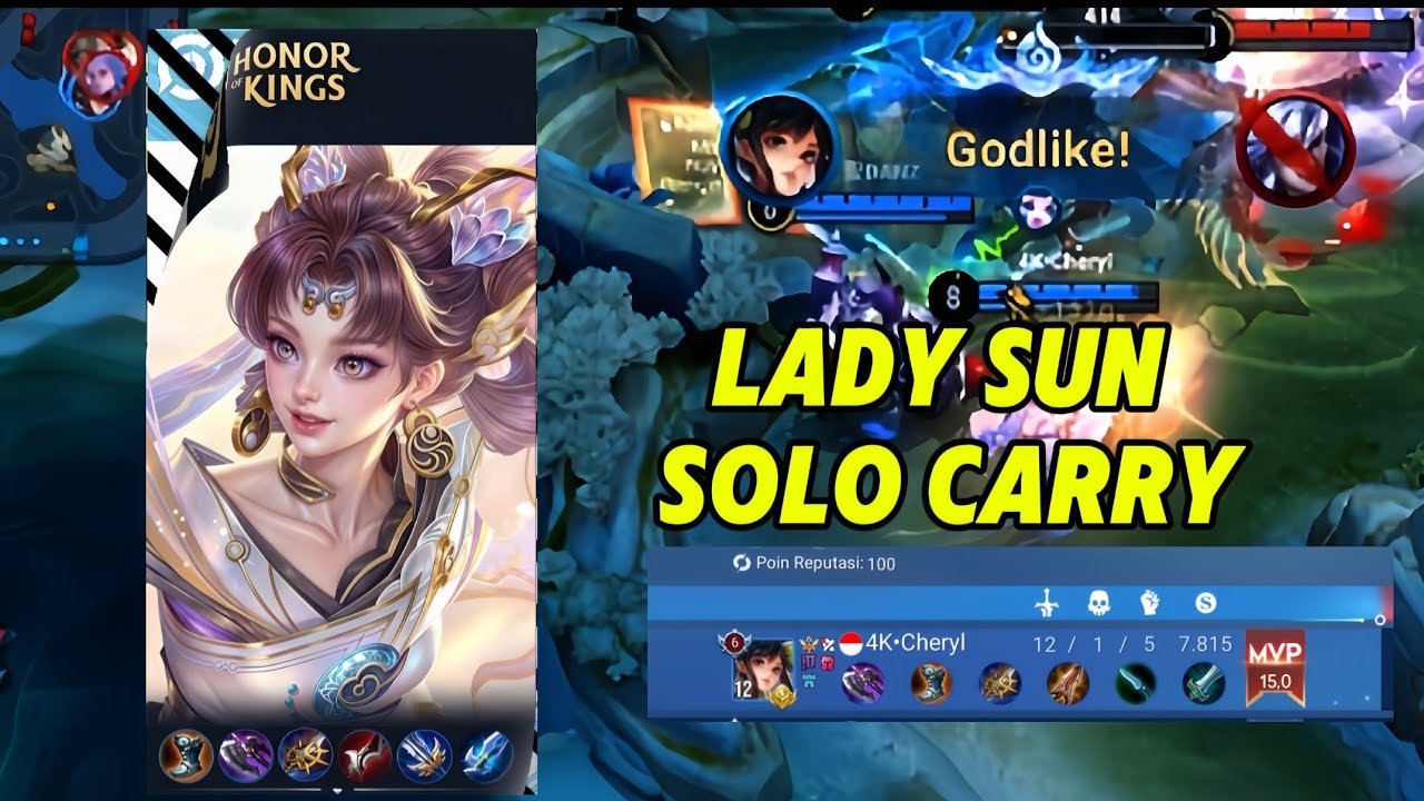 Lady sun Solo Carry Team - YouTube