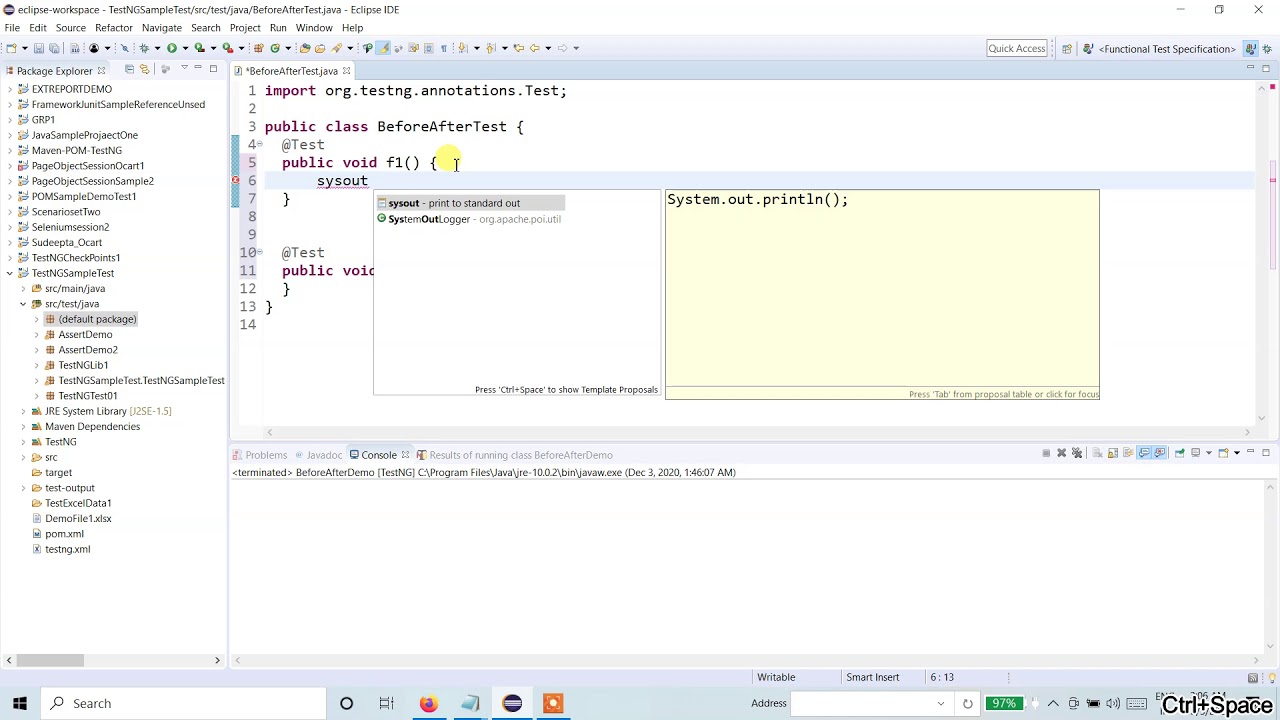 TestNG Tutorial : 2 Annotations @BeforeClass & @AfterClass - YouTube