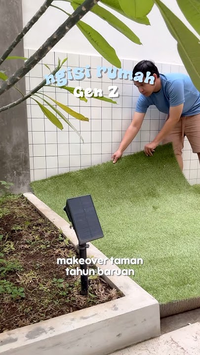 makeover taman buat tahun baruan! pasang peralatan BBQ + rumput sintetis cocok gak ya?🤔🥓🍖 - YouTube