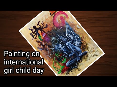 Painting on women empowerment // painting on save girl child //female ...