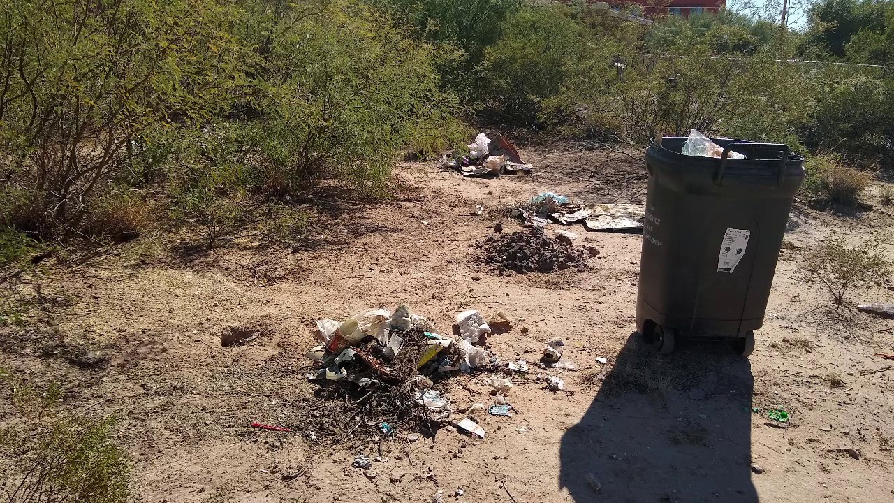 Trash clean up Park and Alvord lot Tucson Arizona - YouTube
