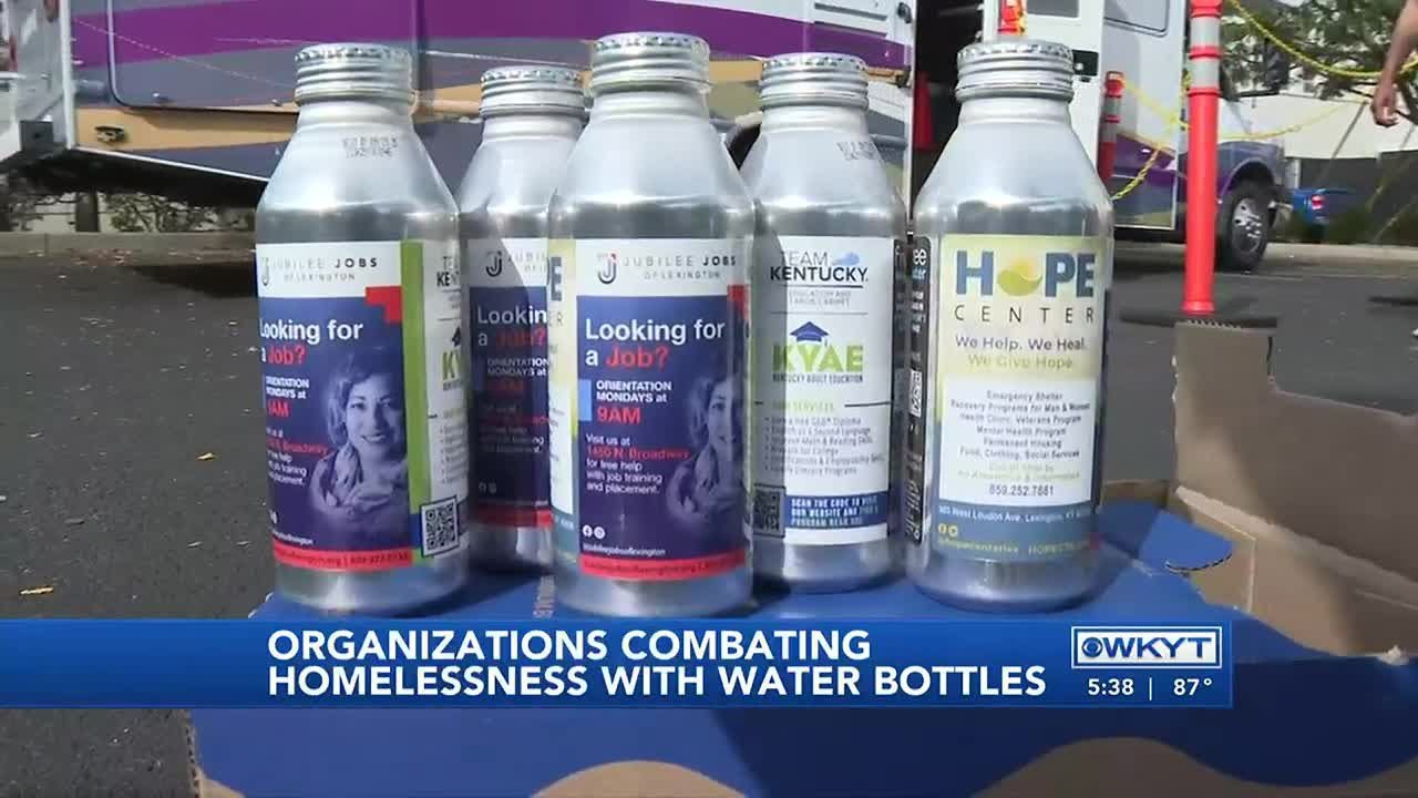 WATCH | Organizations help combat homelessness with water bottles - YouTube