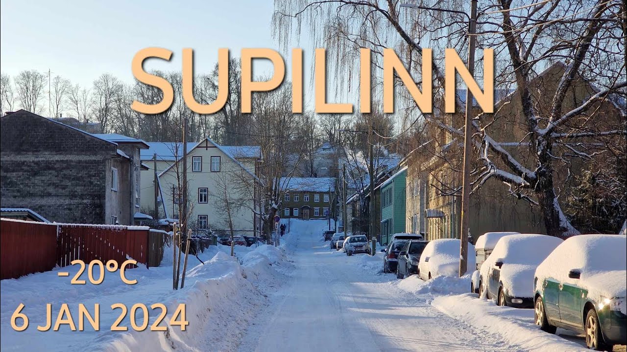 Walking in Tartu, Estonia- winter walk in Supilinn (soup town) - YouTube