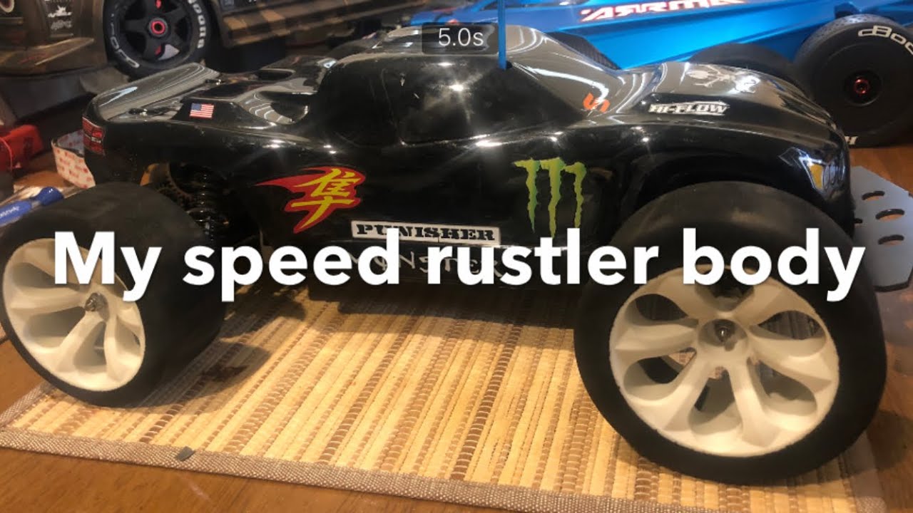 Traxxas rustler 2wd 100 mph speed car getting ready to run it - YouTube