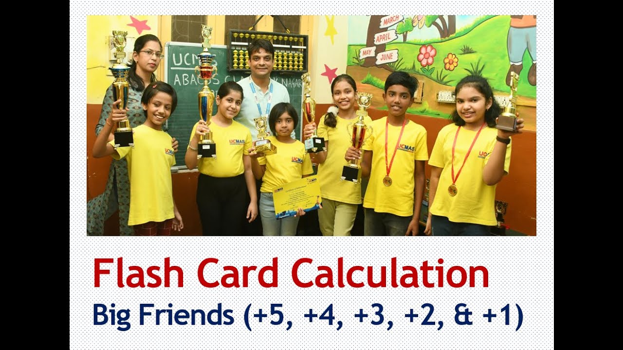 Abacus Flash Card Calculation Big Friends (+5, +4, +3, +2, +1) - YouTube