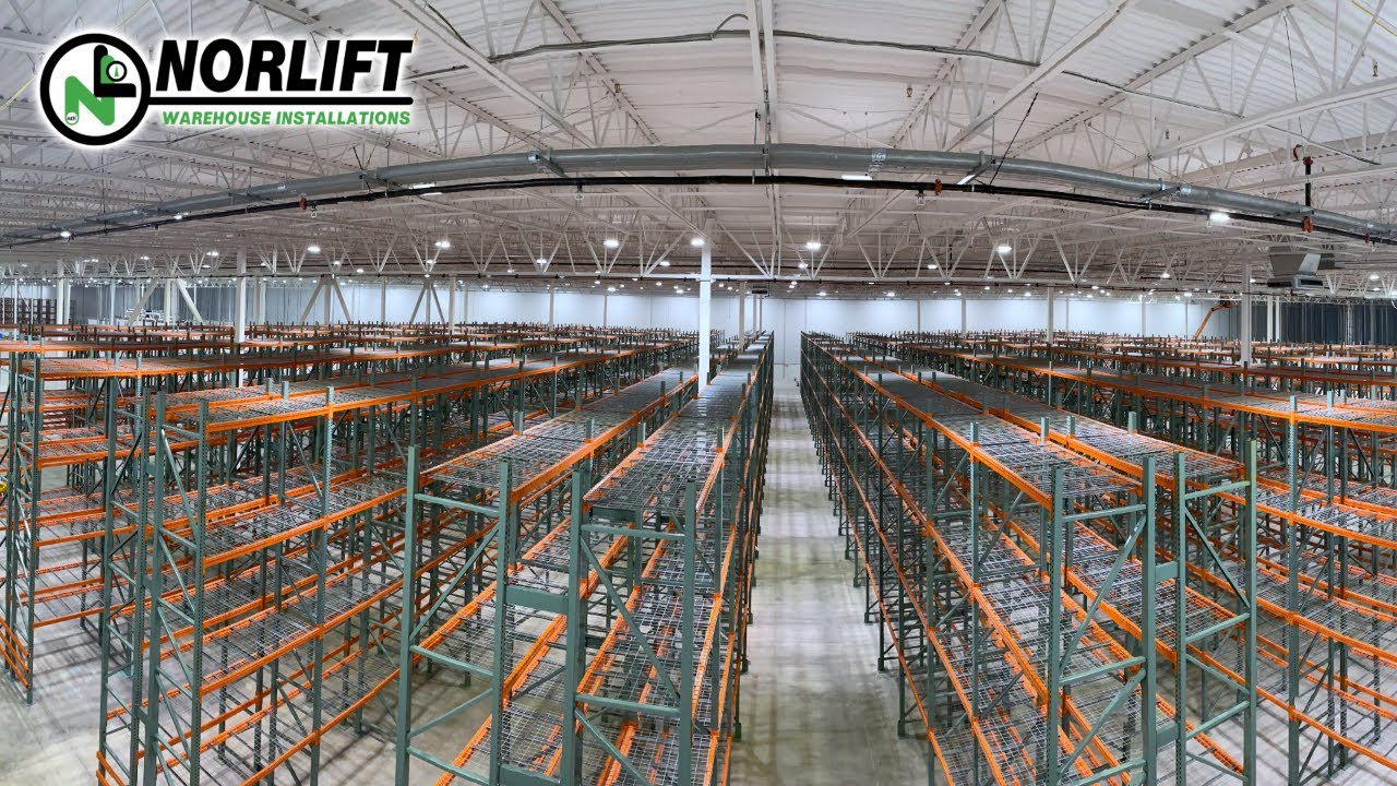 Time Lapse: 362,000 sq. ft Warehouse Racking Installation - YouTube