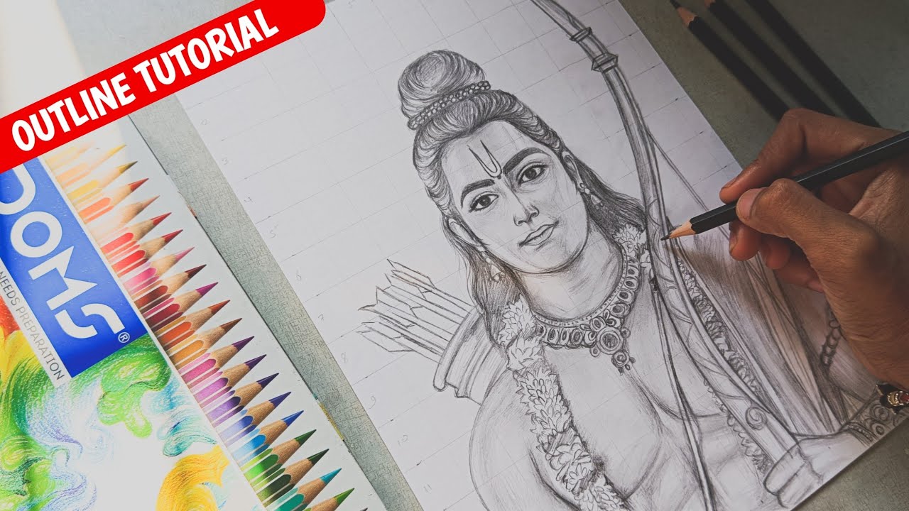 Shree Ram Drawing | How to draw lord ram, Diwali Special drawing ...