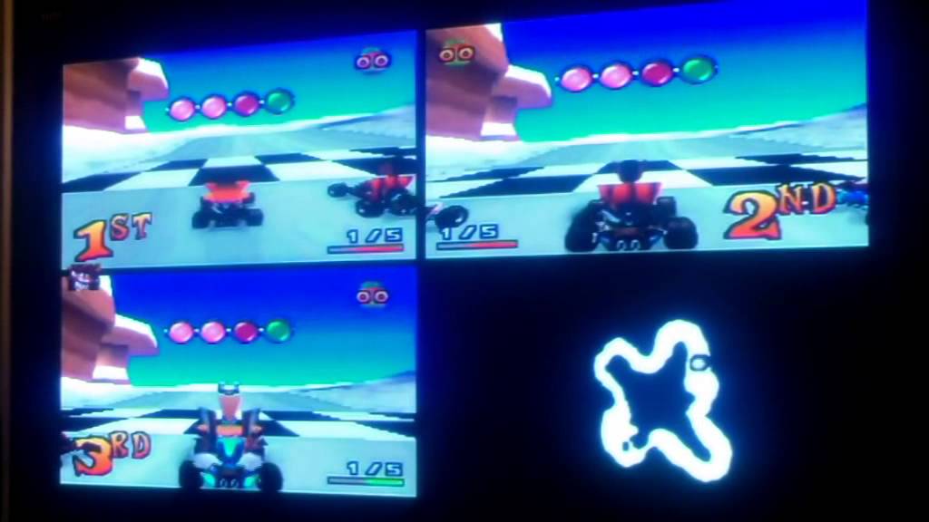 Crash Team Racing 3 Player Multiplayer: Tiger Temple & Blizzard Bluff ...