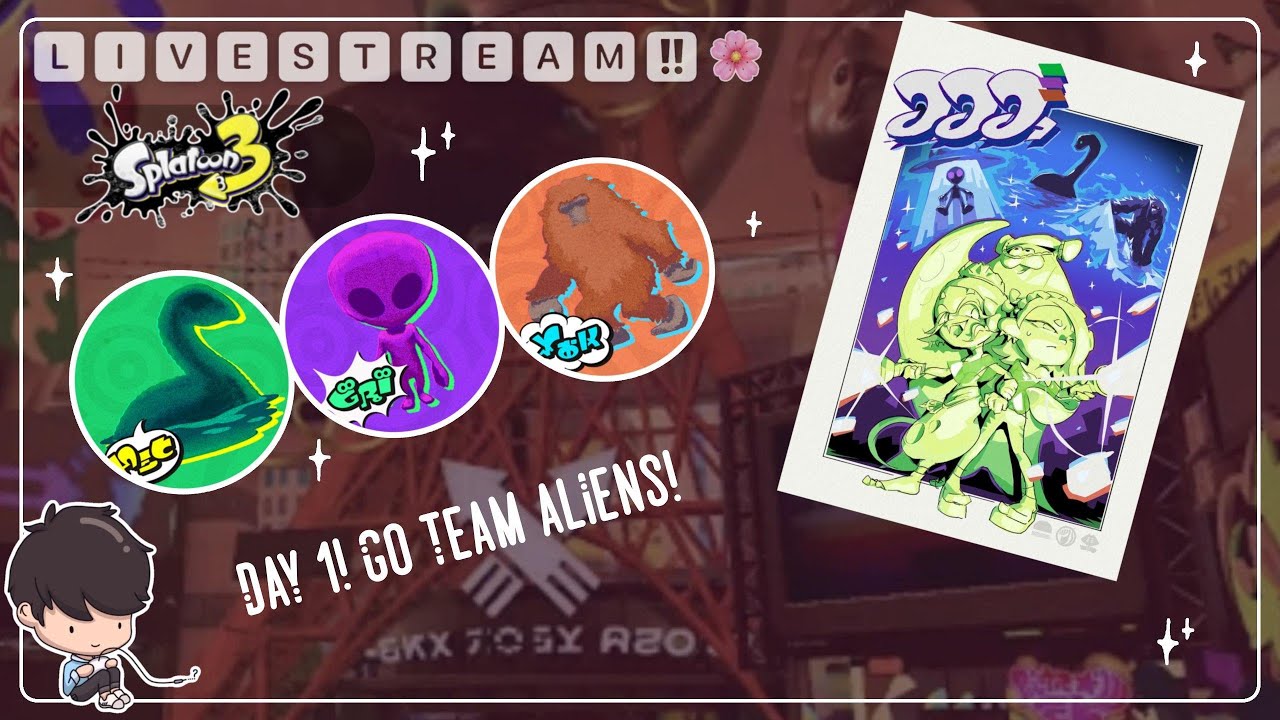 Splatoon 3 - Nessie vs. Alien vs. Bigfoot Splatfest is TODAY! Fight for our beliefs!! - YouTube