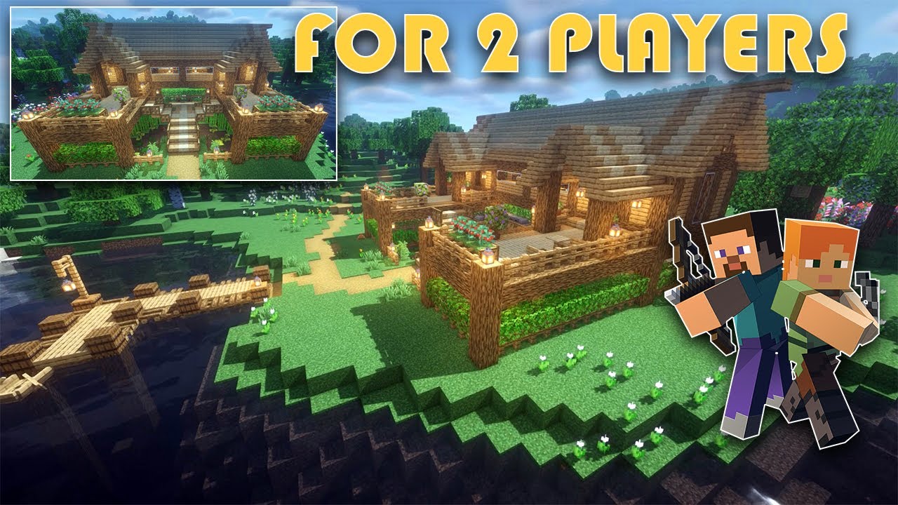 How to build a TWO PLAYER SURVIVAL BASE Minecraft - YouTube
