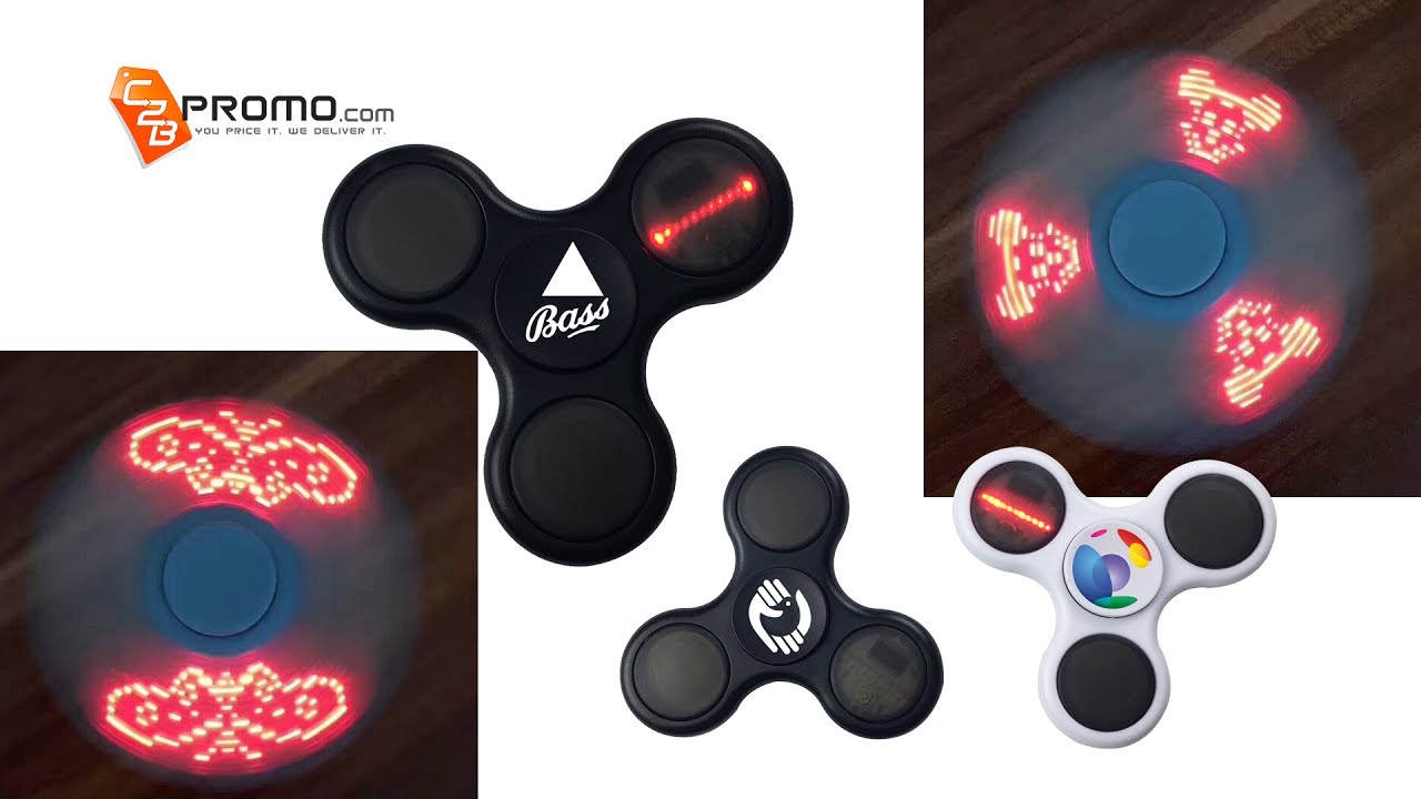 Promotional Fidget Spinners | Custom Programmed LED Message Logo Fidget ...