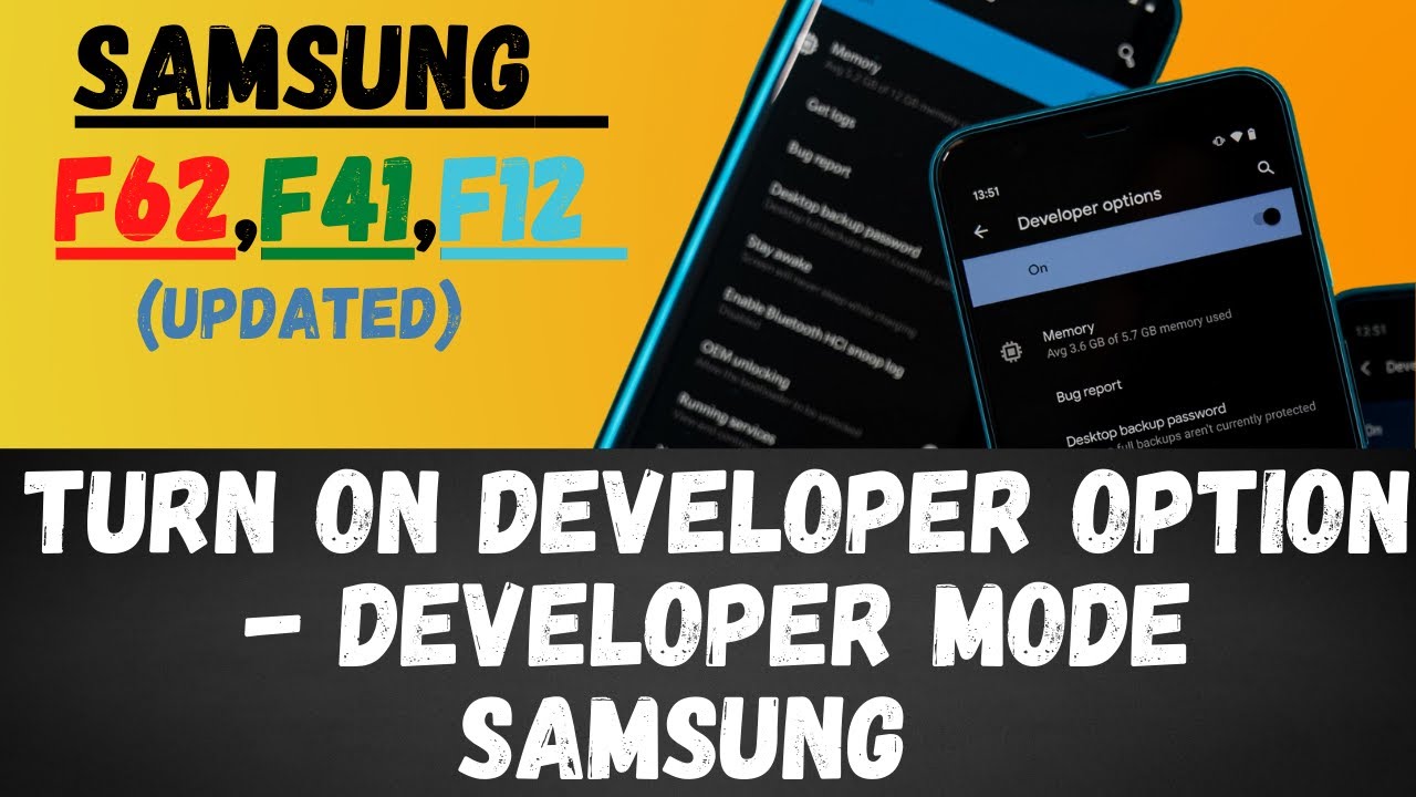 Samsung F62,F41 F12 Developer Option Setting | Samsung Galaxy F ...