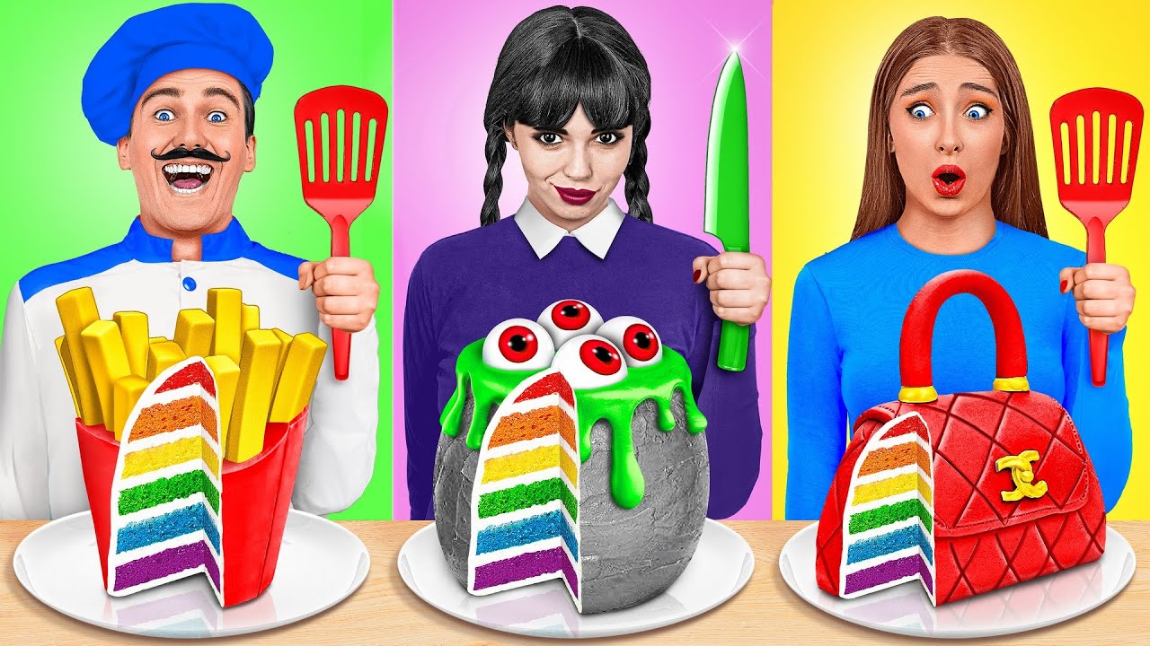 Wednesday vs Grandma Cooking Challenge | Kitchen Hacks and Recipes by ...