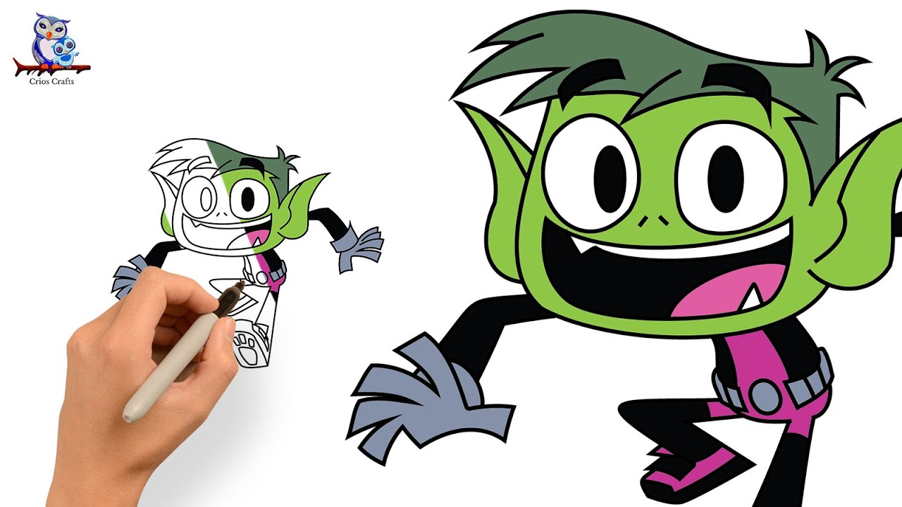 How to Draw Beast Boy - Teen Titans Go! - YouTube