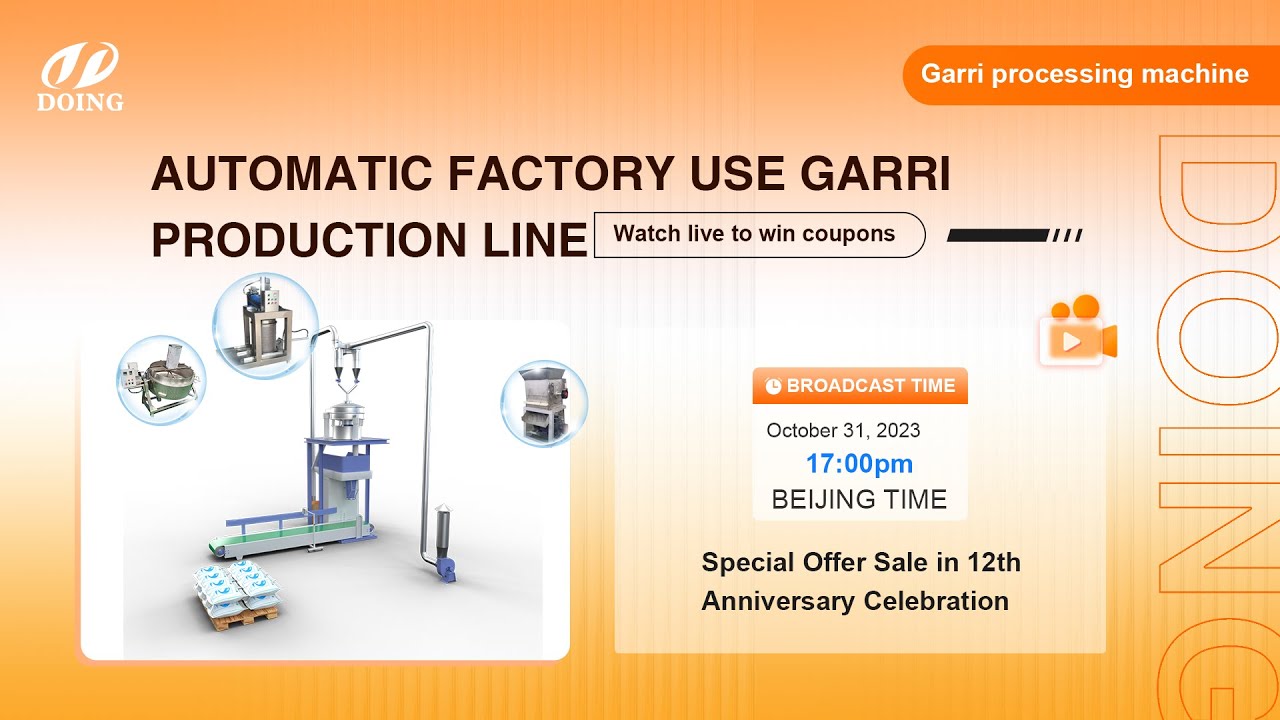 Small scale garri production line gari making machine with capacity of ...