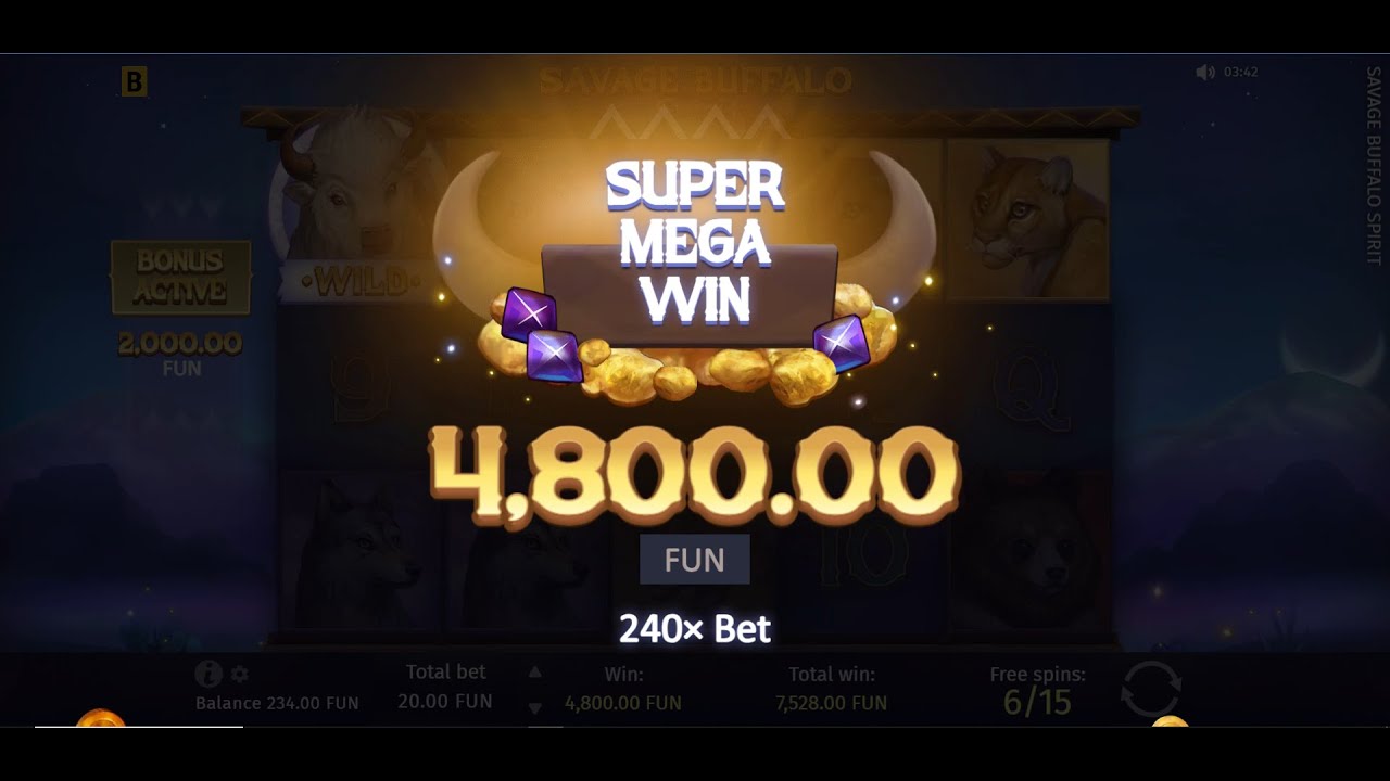 2 PREMIOS CONTINUOS Super Mega Win en tan solo 2 minutos en la tragamonedas Savage Buffalo ...