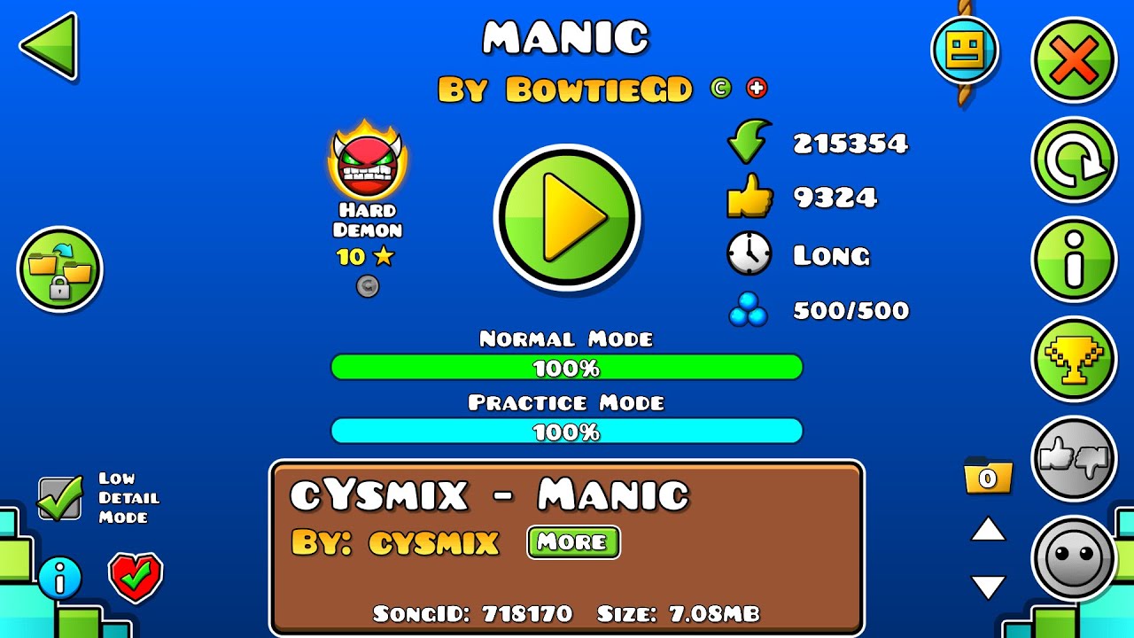 [240 FPS] "MANIC" (Hard demon) by BowtieGD | JayXver. - YouTube