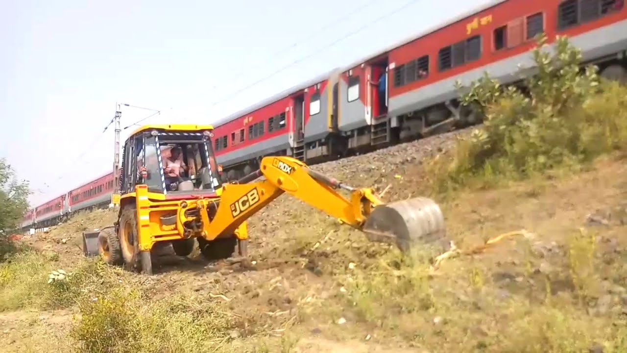Jcb 3dx on Railway Work Video|Jcb Video|Jcb Working| - YouTube