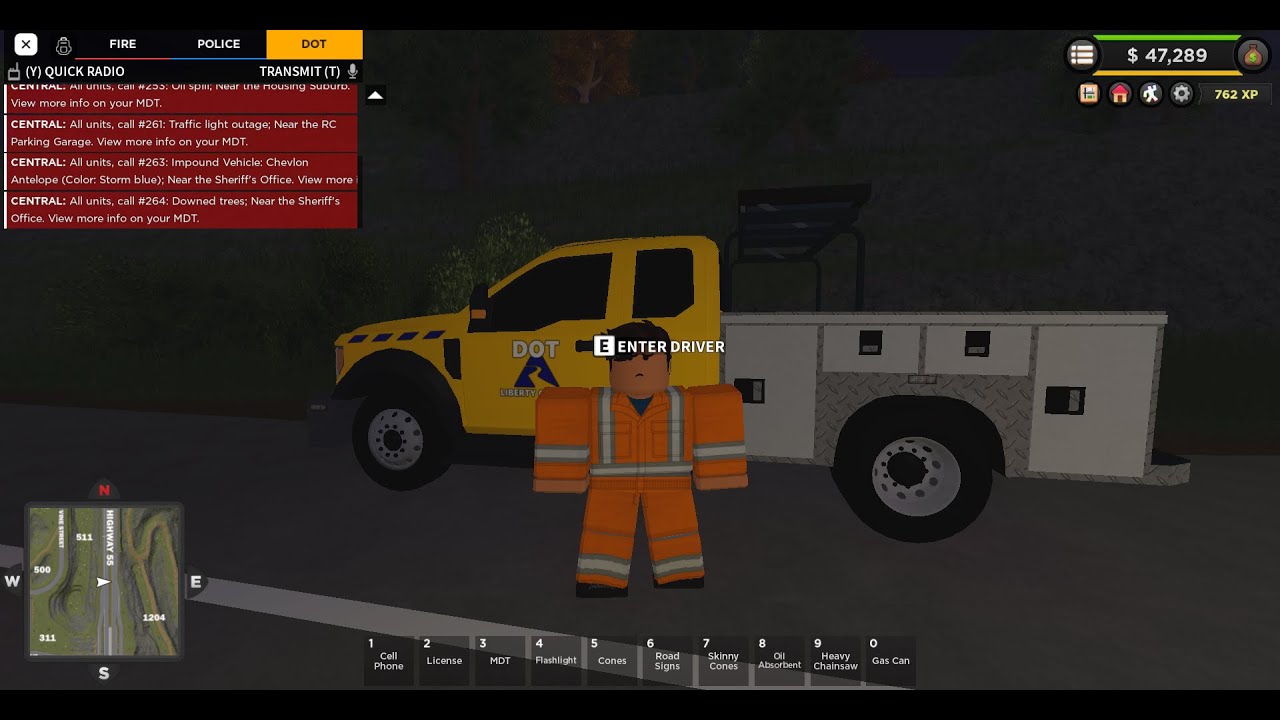 Playing ERLC as DOT doing road work! - YouTube