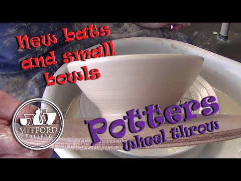 Pottery wheel throwing - how I throw small bowls using bats - YouTube