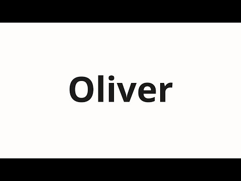 How to pronounce Oliver