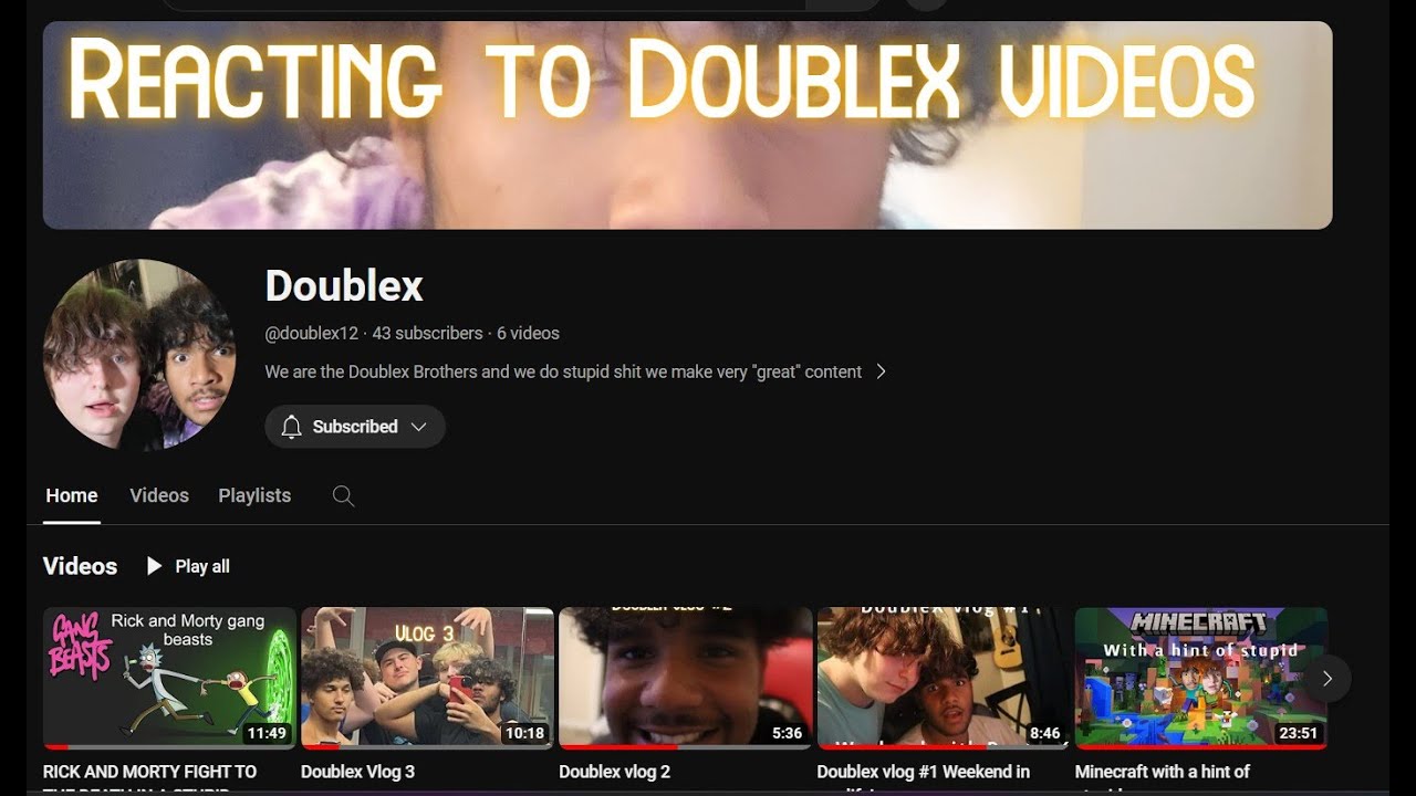 reacting to old videos (Doublex) - YouTube