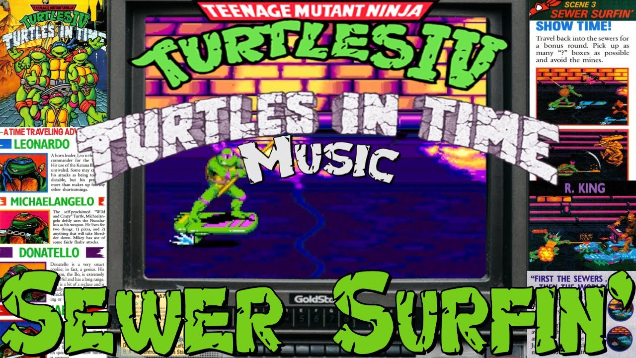 Teenage Mutant Ninja Turtles IV Turtles in Time - Sewer Surfin - YouTube