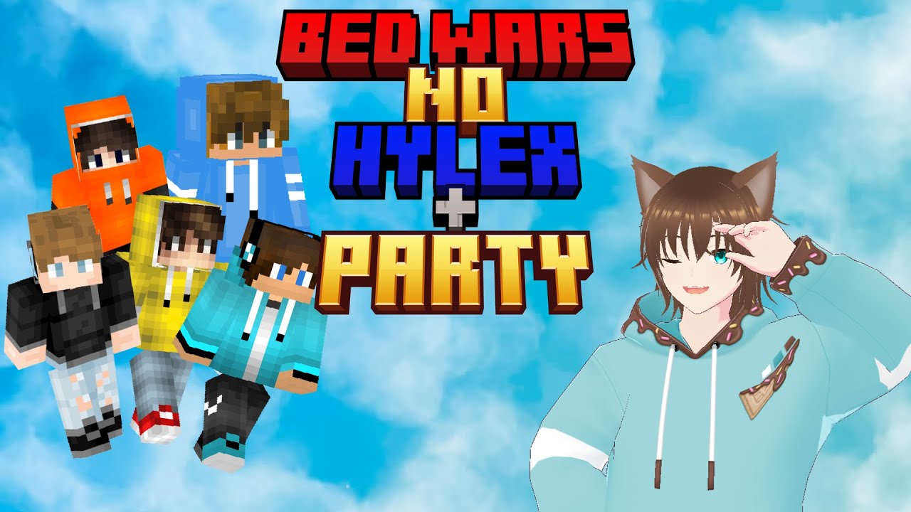 Jogando Bedwars no Hylex + Party aberta | Bed Wars - YouTube
