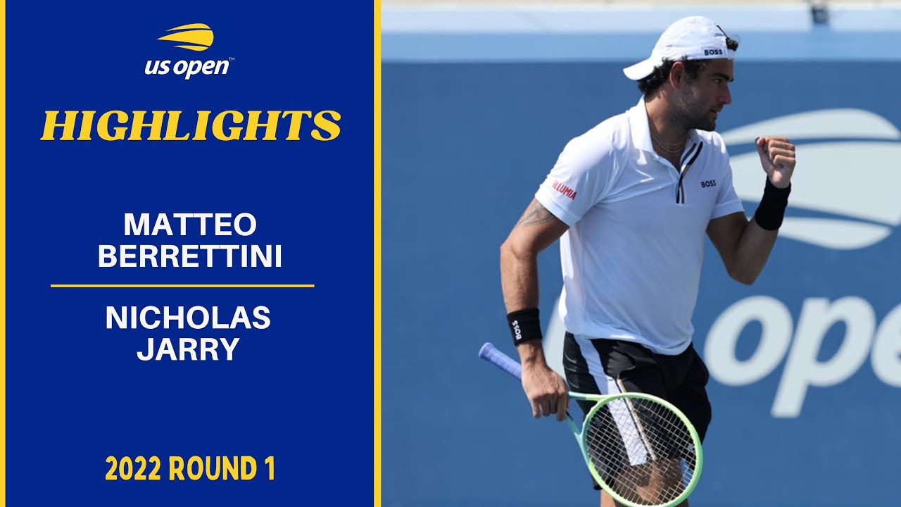 Matteo Berrettini vs Nicholas Jarry | Round 1 | US Open 2022 Highlights ...