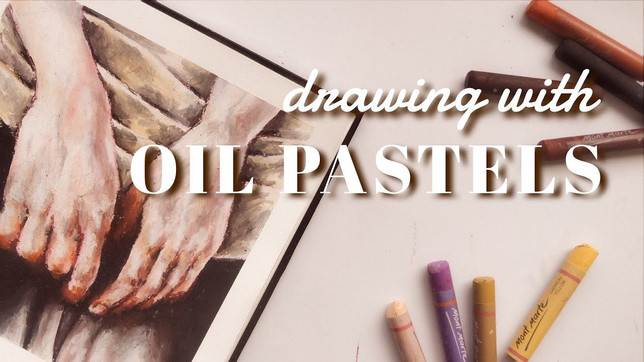 drawing with oil pastels | a hand study in my sketchbook - YouTube