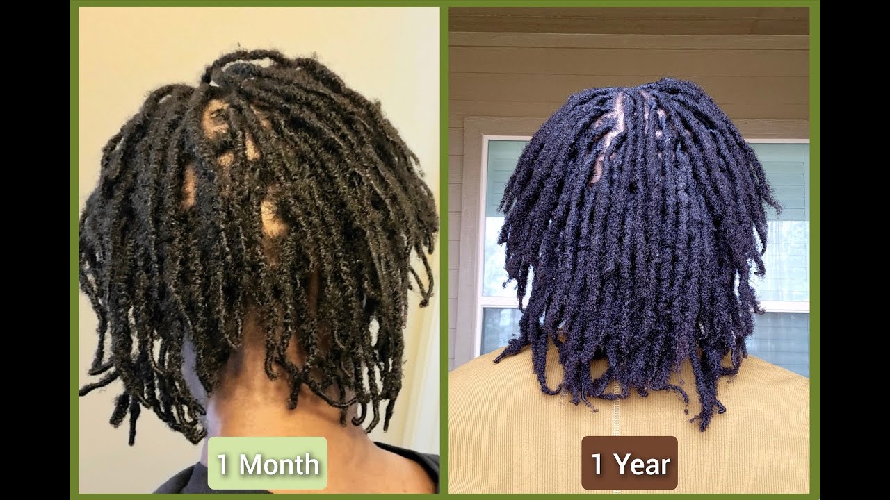 1 year visual loc journey | fine, low density 4C hair | two strand ...