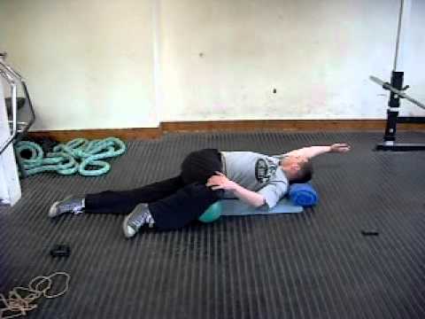 Side Lying Thoracic Spine Rotations with External Rotation - YouTube