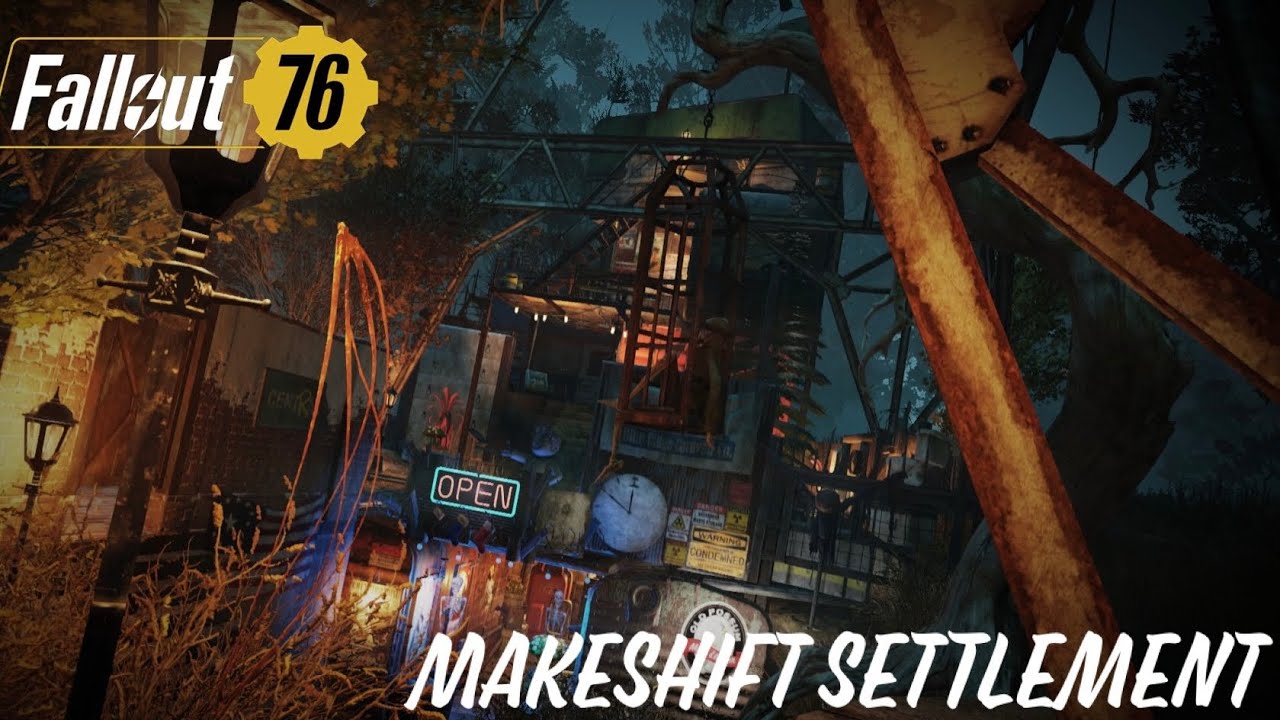 Fallout 76 C.A.M.P Build: Makeshift settelment - YouTube