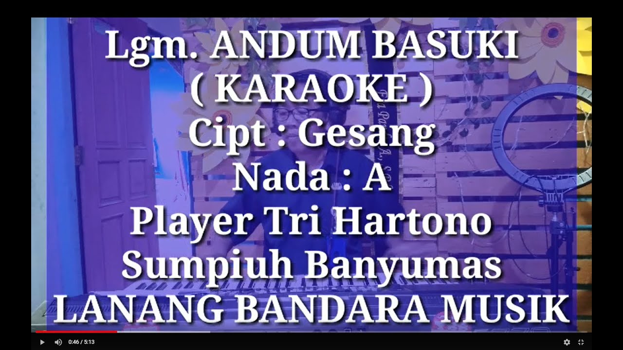ANDUM BASUKI,KARAOKE,TRI HARTONO,LANANG BANDARA MUSIK - YouTube