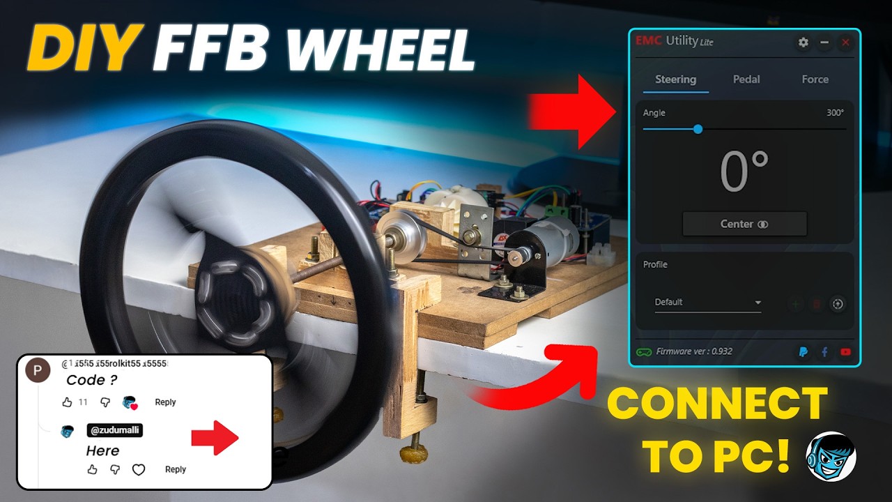 Connect Your Budget FFB Gaming Steering Wheel to PC | EMC Lite Tutorial ...
